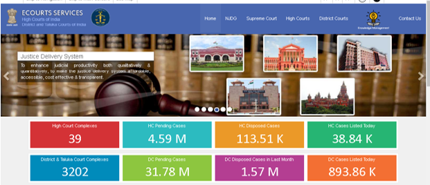 eCourts Services Website introduces Data Grid- India